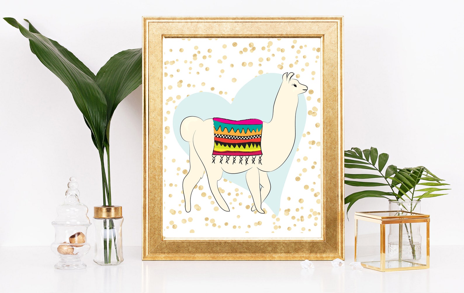 Llama Wall Print, Llama Wall Art, Llama Nursery Art, Llama Nursery ...