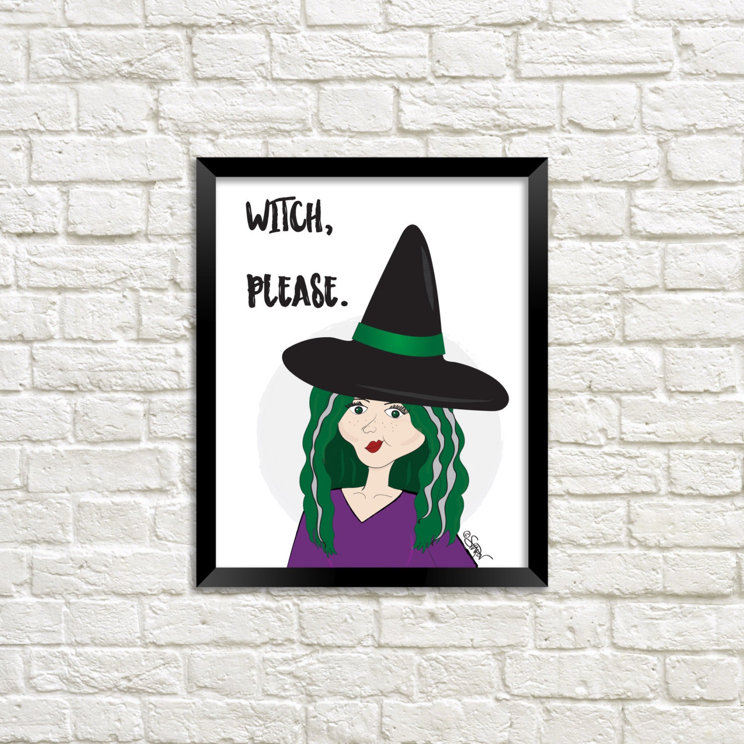 Witch Please Art Print: Sassy Halloween Illustration (digital Download ...