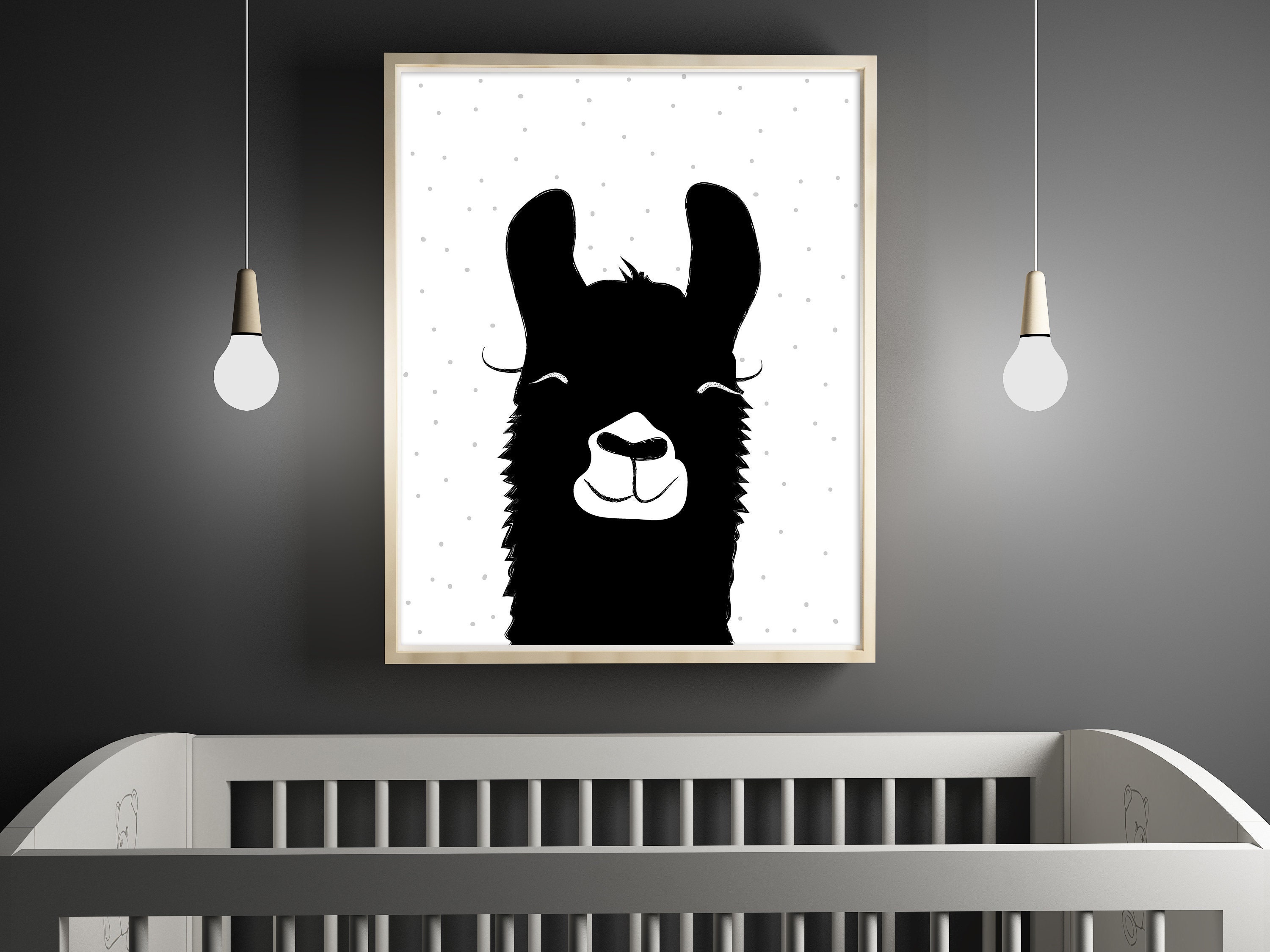Llama, Llama Print, Llama Wall Art, Llama Poster, Alpaca Print, Black ...