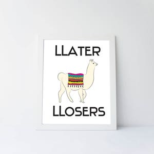 Llama Wall Print, Llama Wall Art, Funny Llama Print, Gallery Wall Print ...