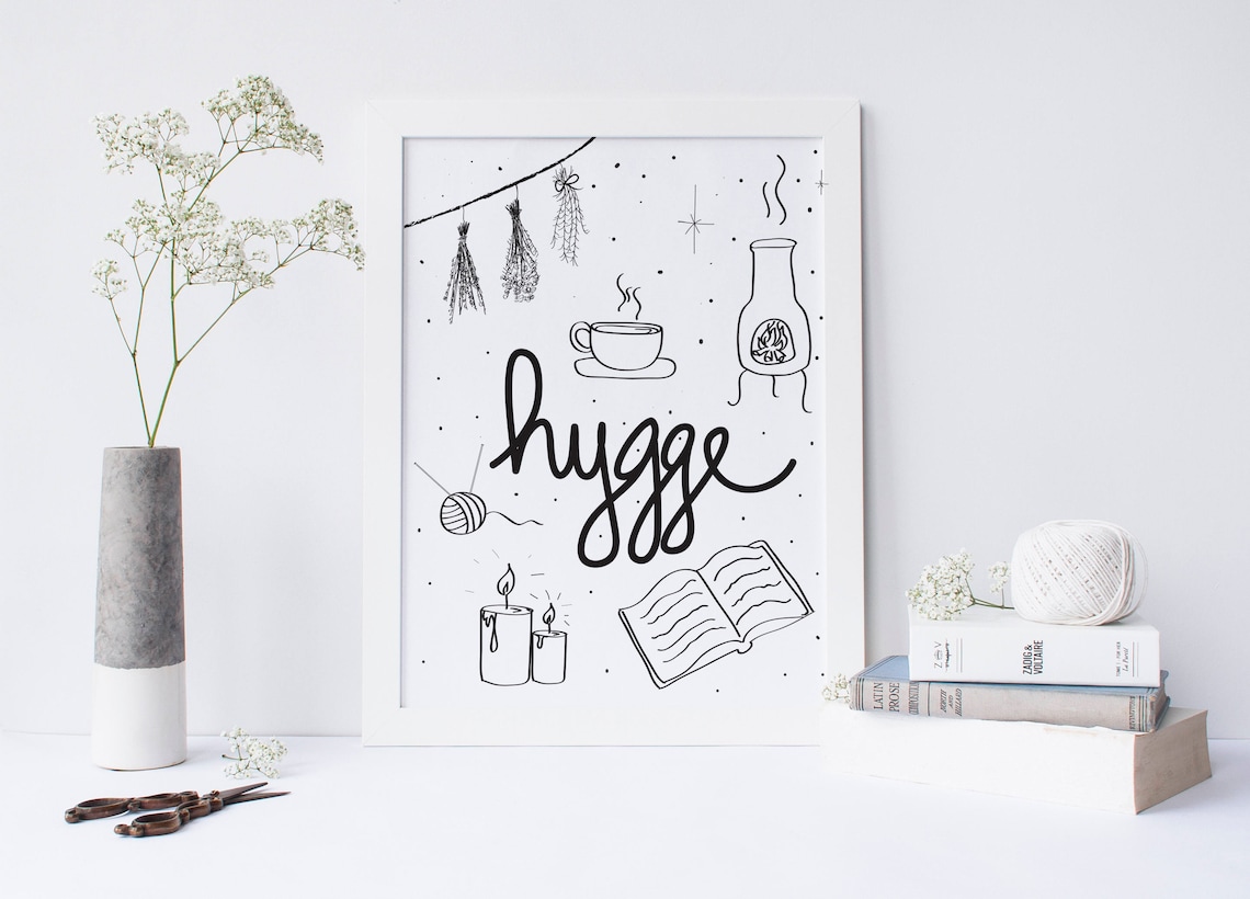 Cozy Hygge Print, Hygge Art, Hygga Printable, Fall Print, Hygge Wall ...