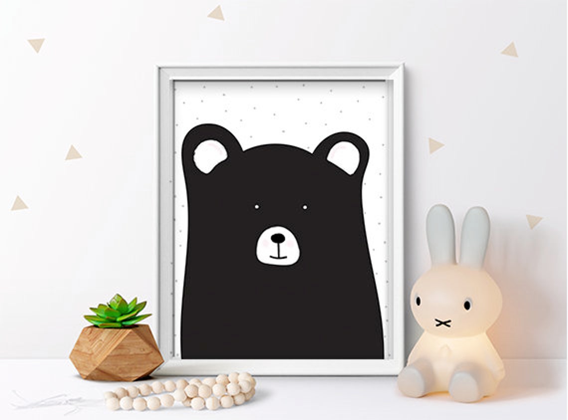 Bear, Bear Print, Bear Wall Art, Bear Poster, Nursery Bear, Mama Bear ...
