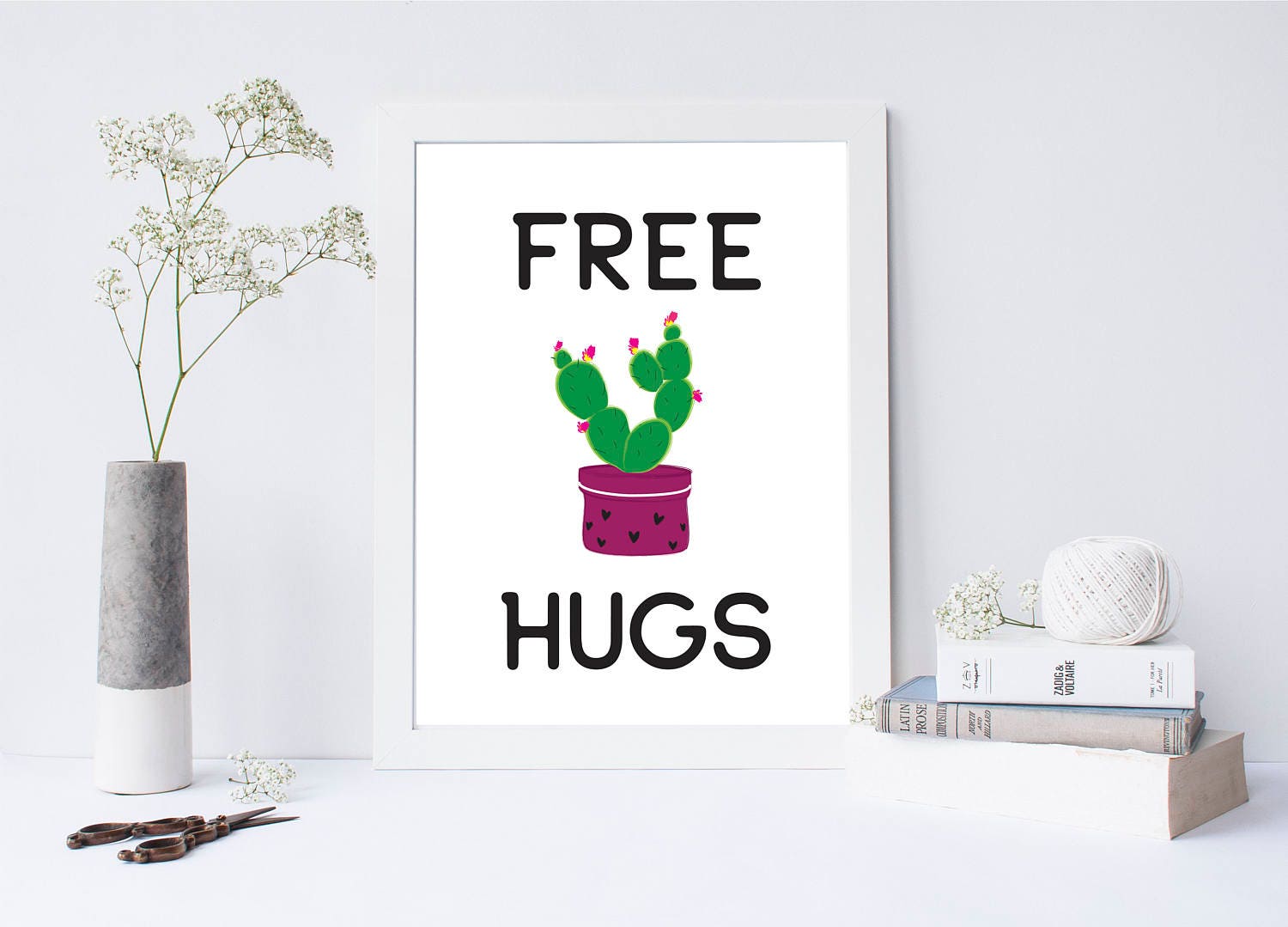Free Hugs Cactus Poster, Cactus Poster, Cactus Print, Free Hugs Cactus ...