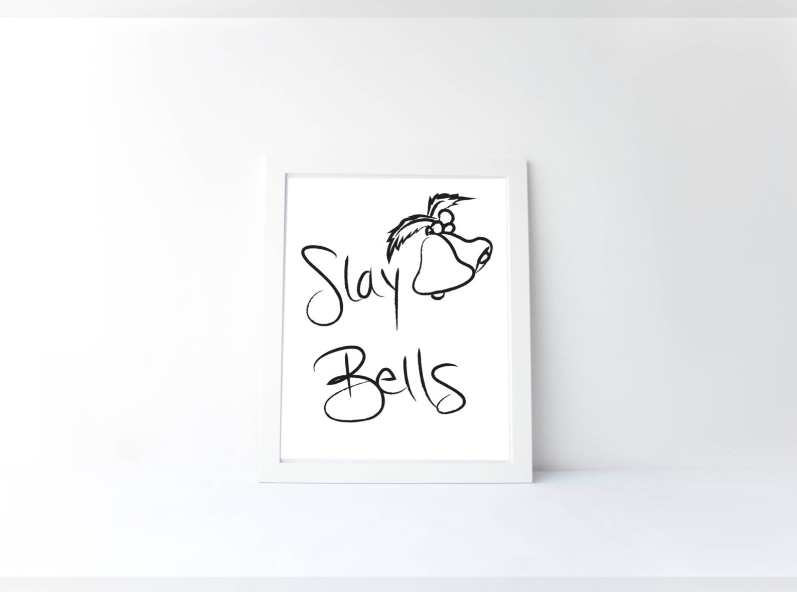 Funny Christmas Print: Slay Bells Wall Art (digital Download) - Etsy