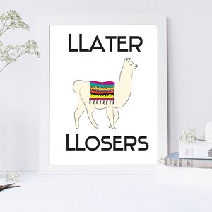 Llama Wall Print, Llama Wall Art, Funny Llama Print, Gallery Wall Print ...