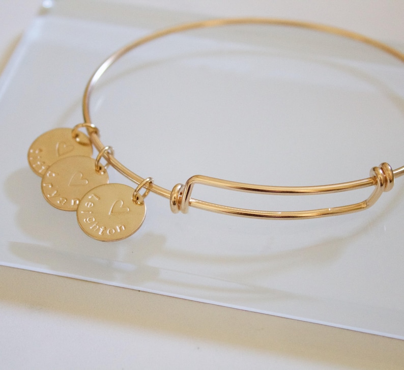 Gold Adjustable Bangle Bracelet//custom Bangle//expandable - Etsy