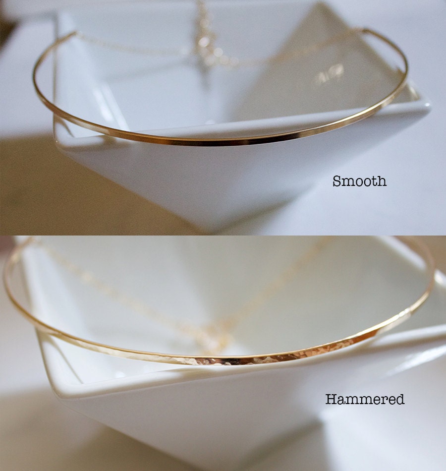 Delicate Gold Choker Necklace//collar Necklace// Band Choker// - Etsy