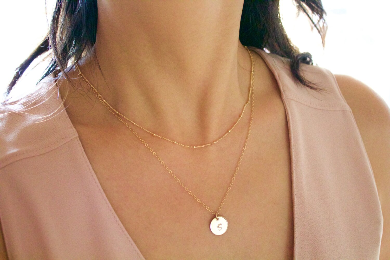 Beaded Satellite Chain//delicate Chain Necklace//perfect for - Etsy
