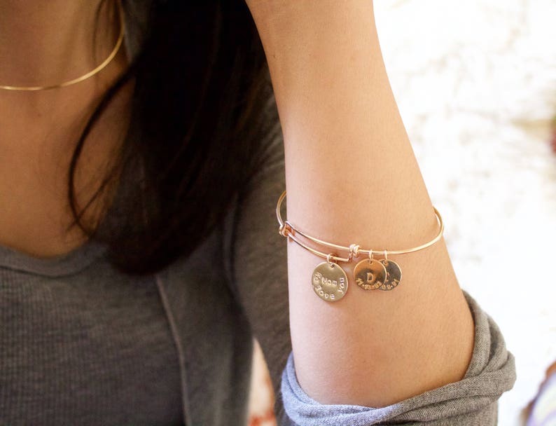 Gold Adjustable Bangle Bracelet//custom Bangle//expandable - Etsy