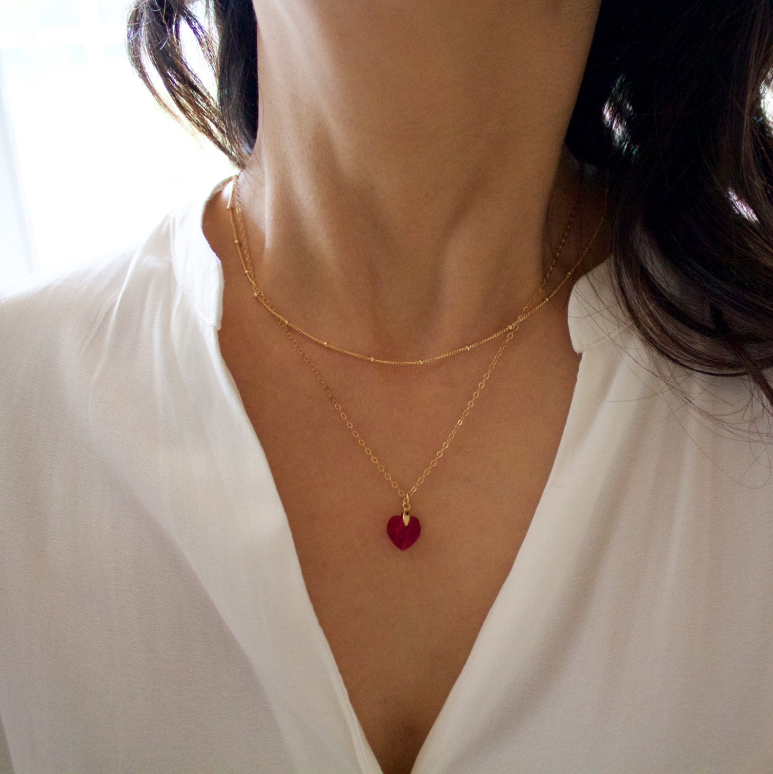 Delicate Satellite Chain Necklace//beaded Satellite - Etsy