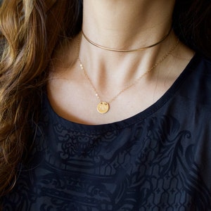 Delicate Gold Choker Necklace//collar Necklace// Band Choker// Simple ...