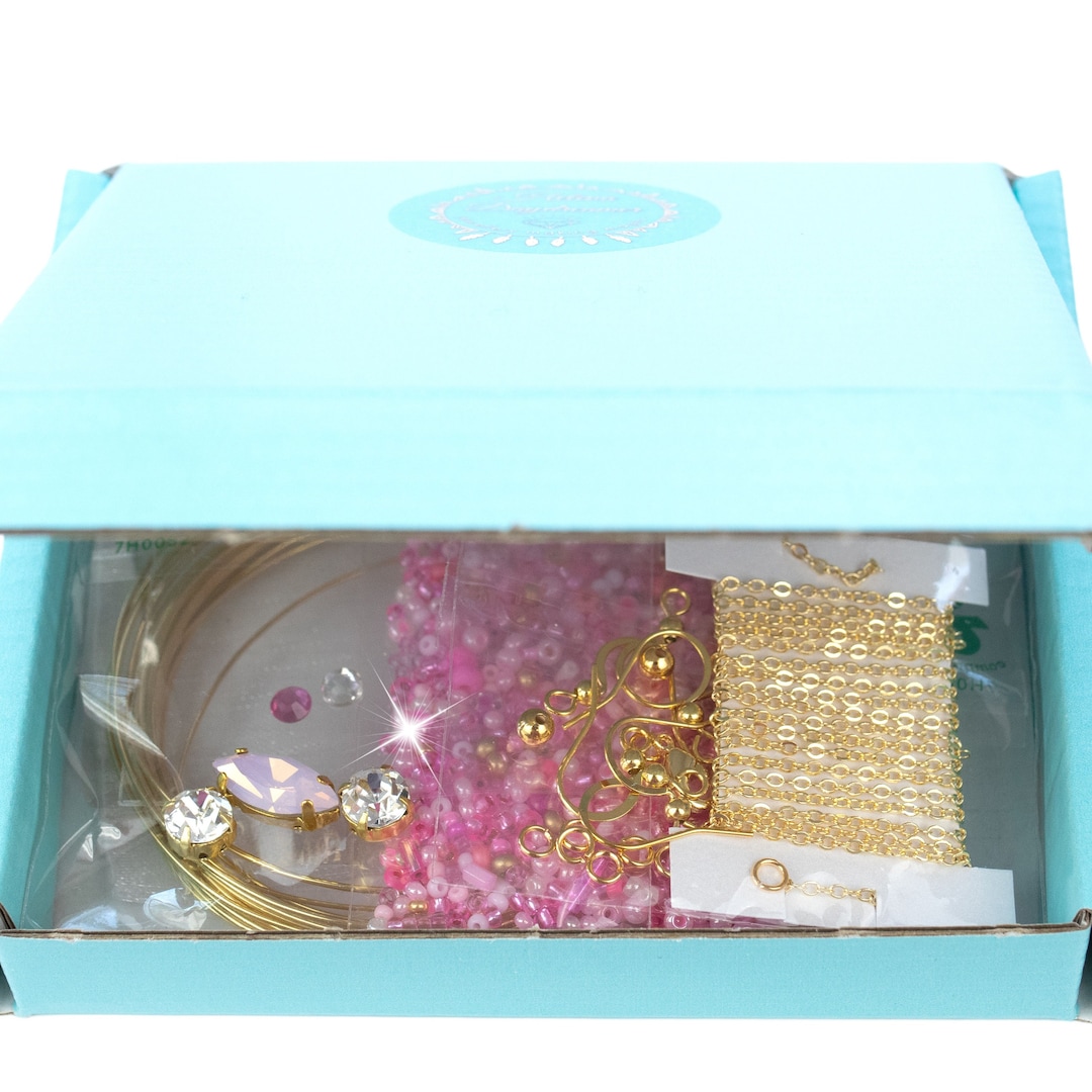 MINI 'rose Garden Gold' Jewellery Making Kit - Etsy