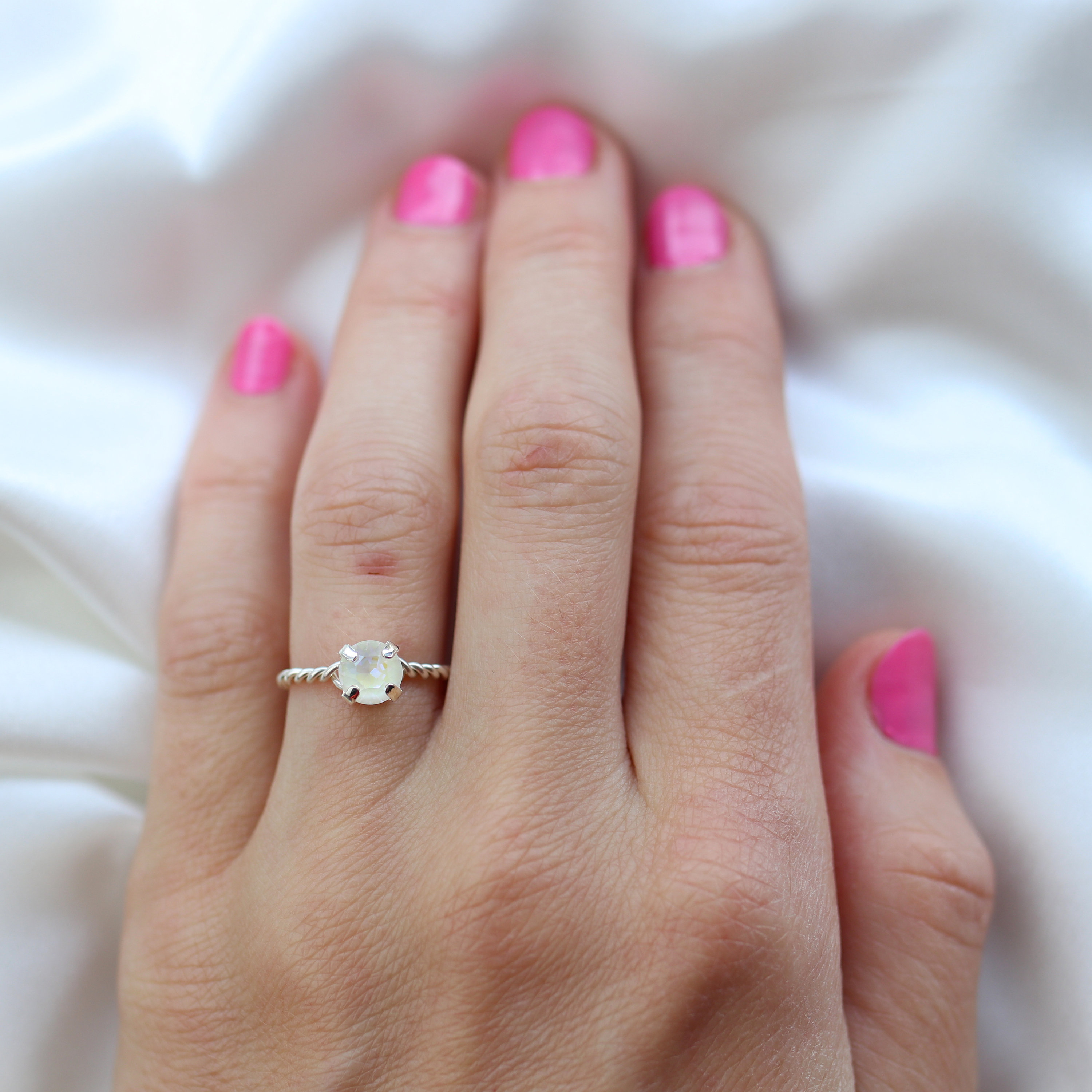 Swarovski Crystals in Silver Settings / Crystals in Sew on Setting for ...