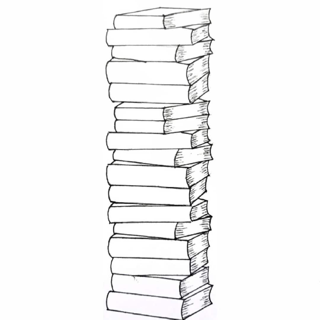 Bookstack Printable Bookmark - Etsy