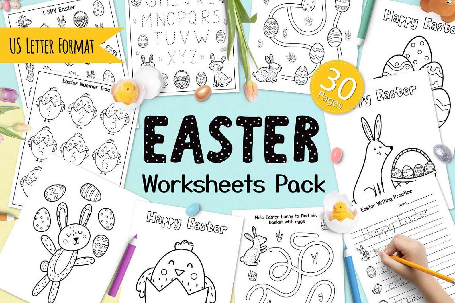 Printable Kids Easter Activity Pack - Etsy