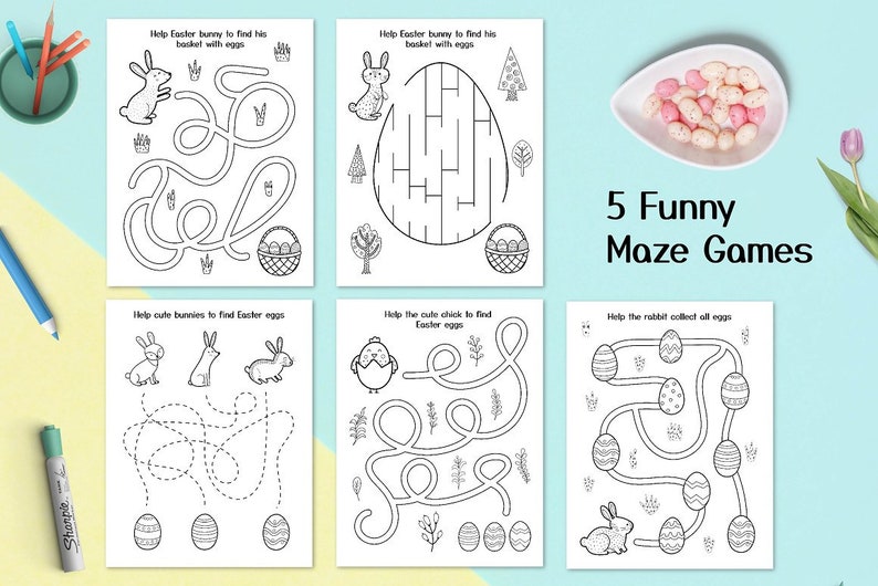 Printable Kids Easter Activity Pack - Etsy