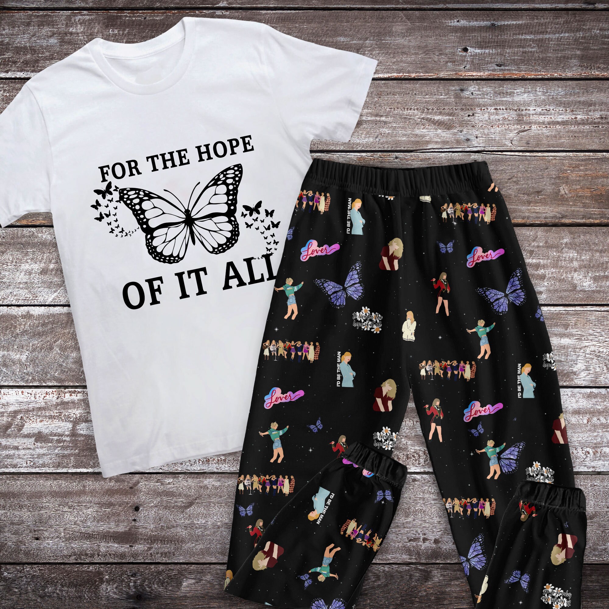 Butterfly Taylor Swift Pajamas Set, Personalized Family Pajamas, Family ...