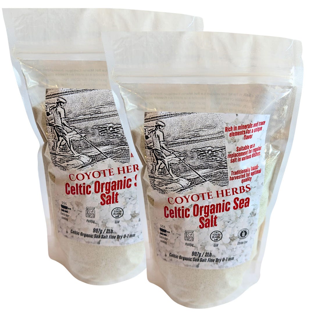Celtic Organic Sea Salt Fine Dry –4lb (1815g) Premium French Sel De ...