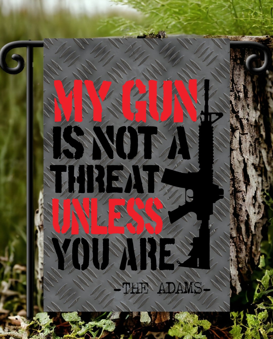 My Gun is Not A Threat Unless You Are /personalize It/design Garden ...