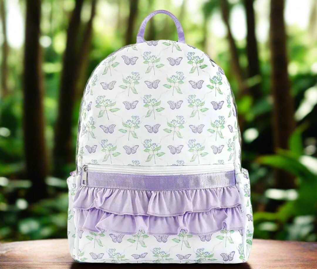 Purple Butterfly Backpack/personalize It - Etsy