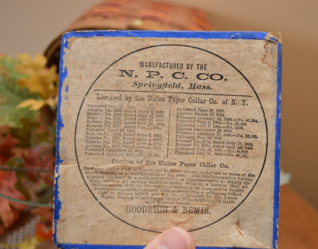 Vintage Bemis Paper Collar Box Antique Paper Box Dickens - Etsy