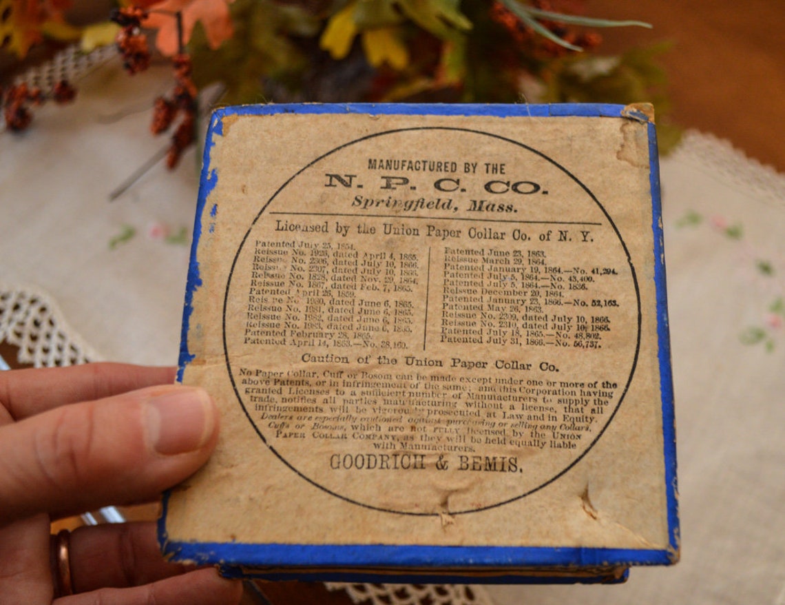 Vintage Bemis Paper Collar Box Antique Paper Box Dickens - Etsy