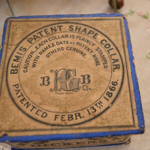 Vintage Bemis Paper Collar Box, Antique Paper Box, Dickens Collar Box ...