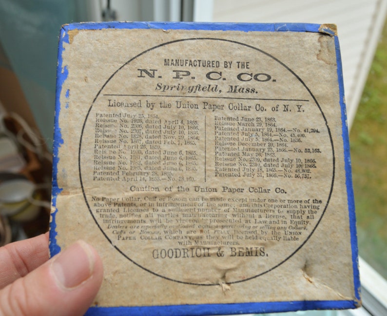 Vintage Bemis Paper Collar Box Antique Paper Box Dickens - Etsy