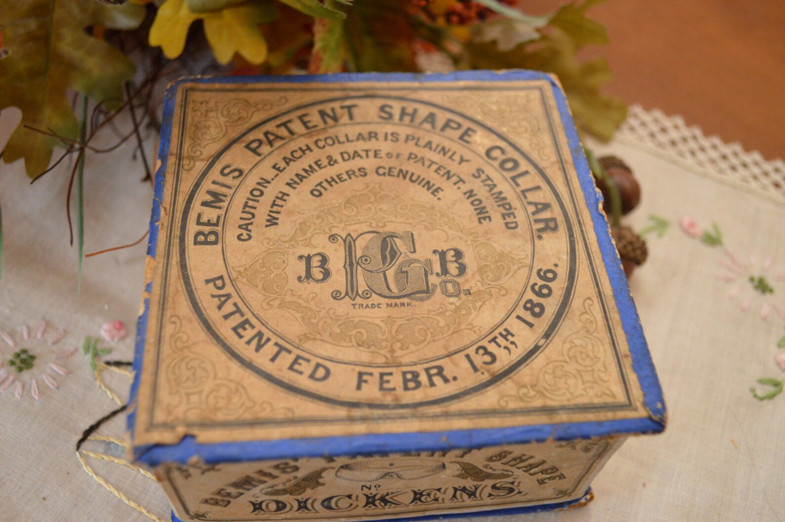 Vintage Bemis Paper Collar Box Antique Paper Box Dickens - Etsy