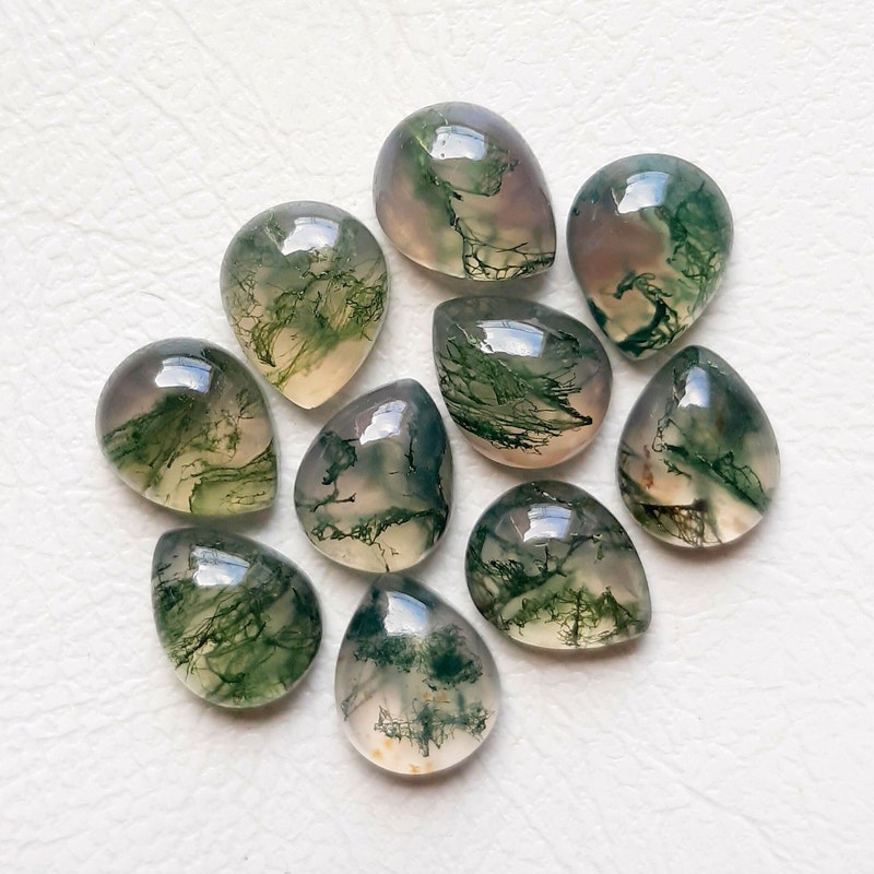 Moss Agate Cabochon - Etsy