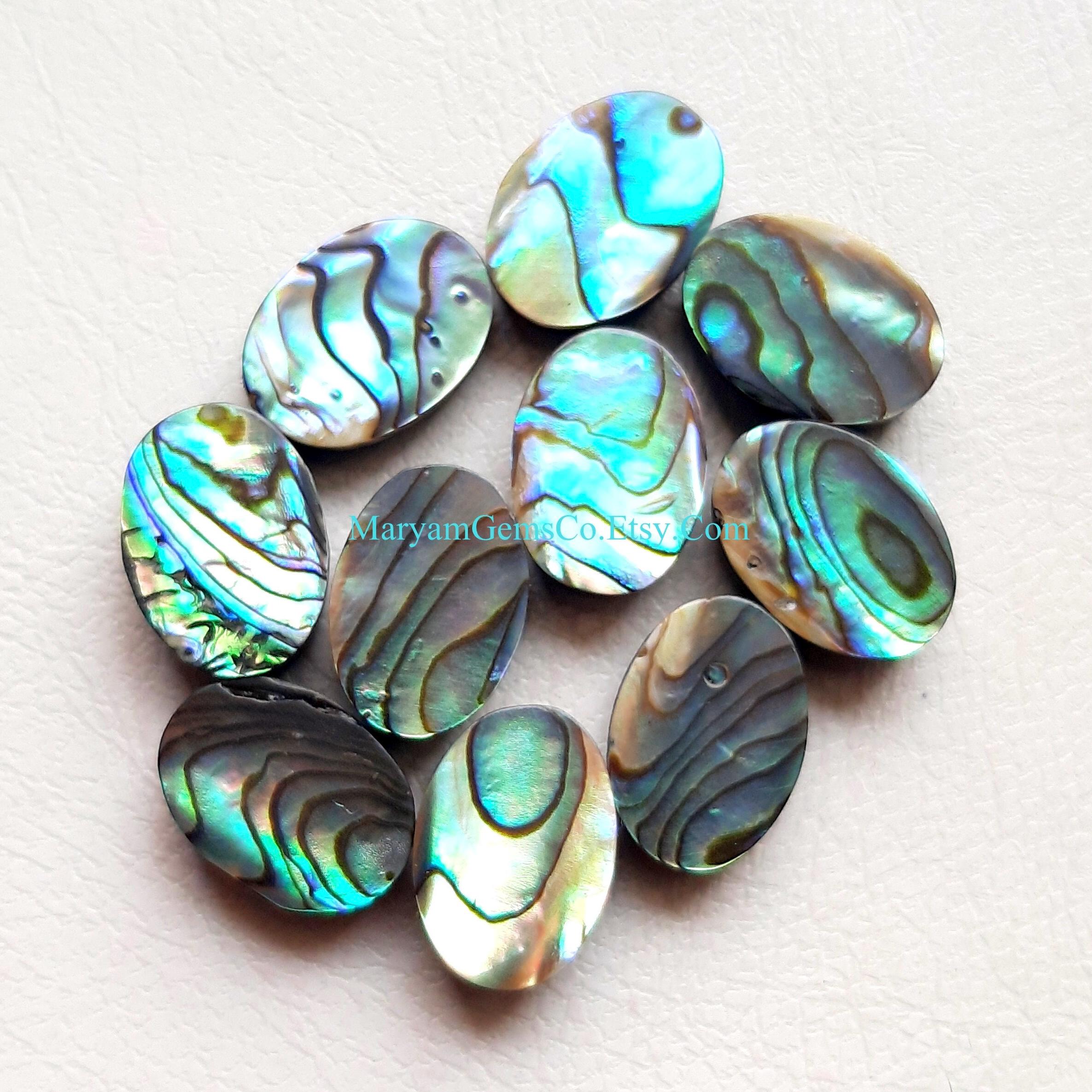 Abalone Shell Calibrated Oval Shape Cabochon With Flat Back 10 Pieces ...