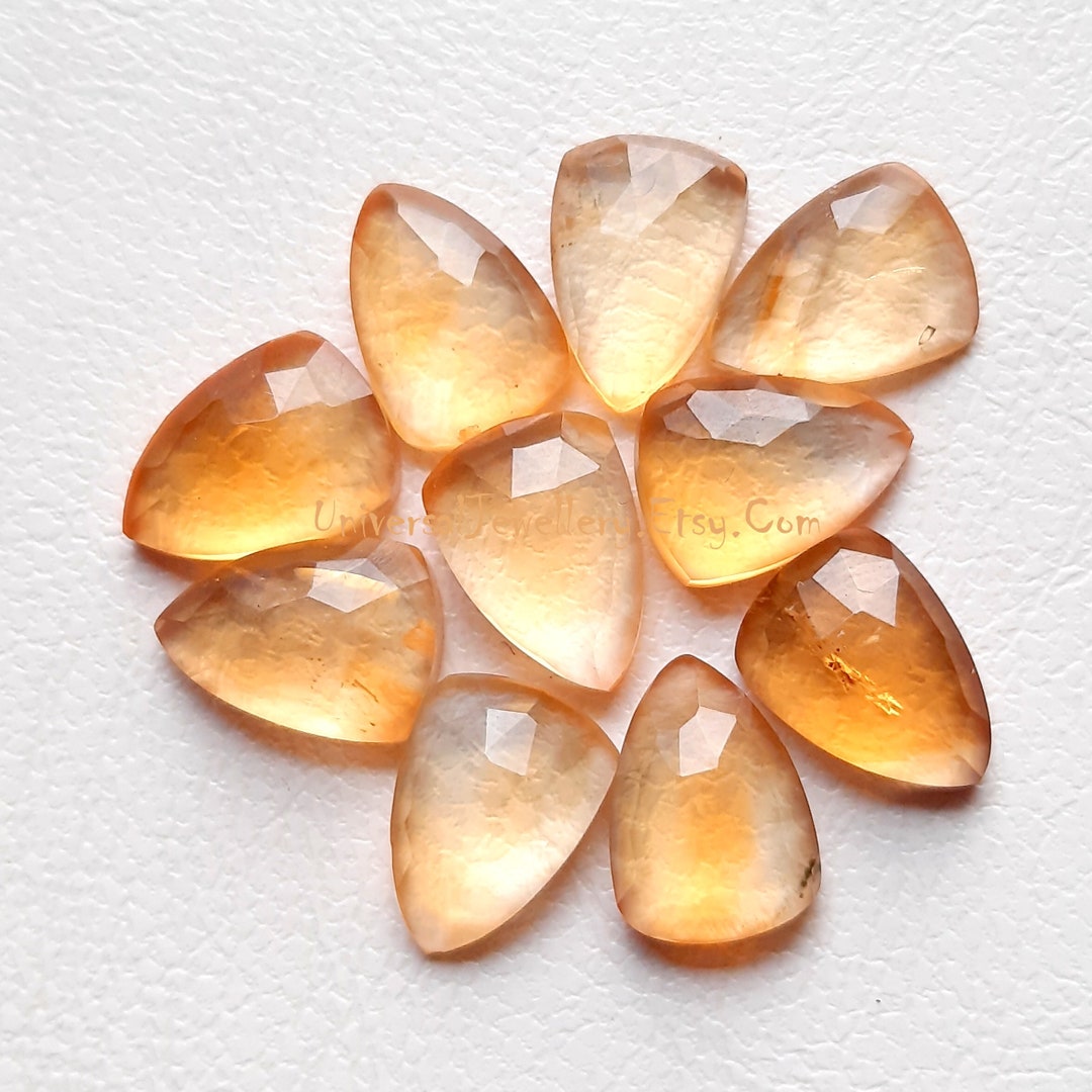 Natural Citrine 10x14mm Shield Shape Rose Cut, 10 Pcs Pack, Citrine ...