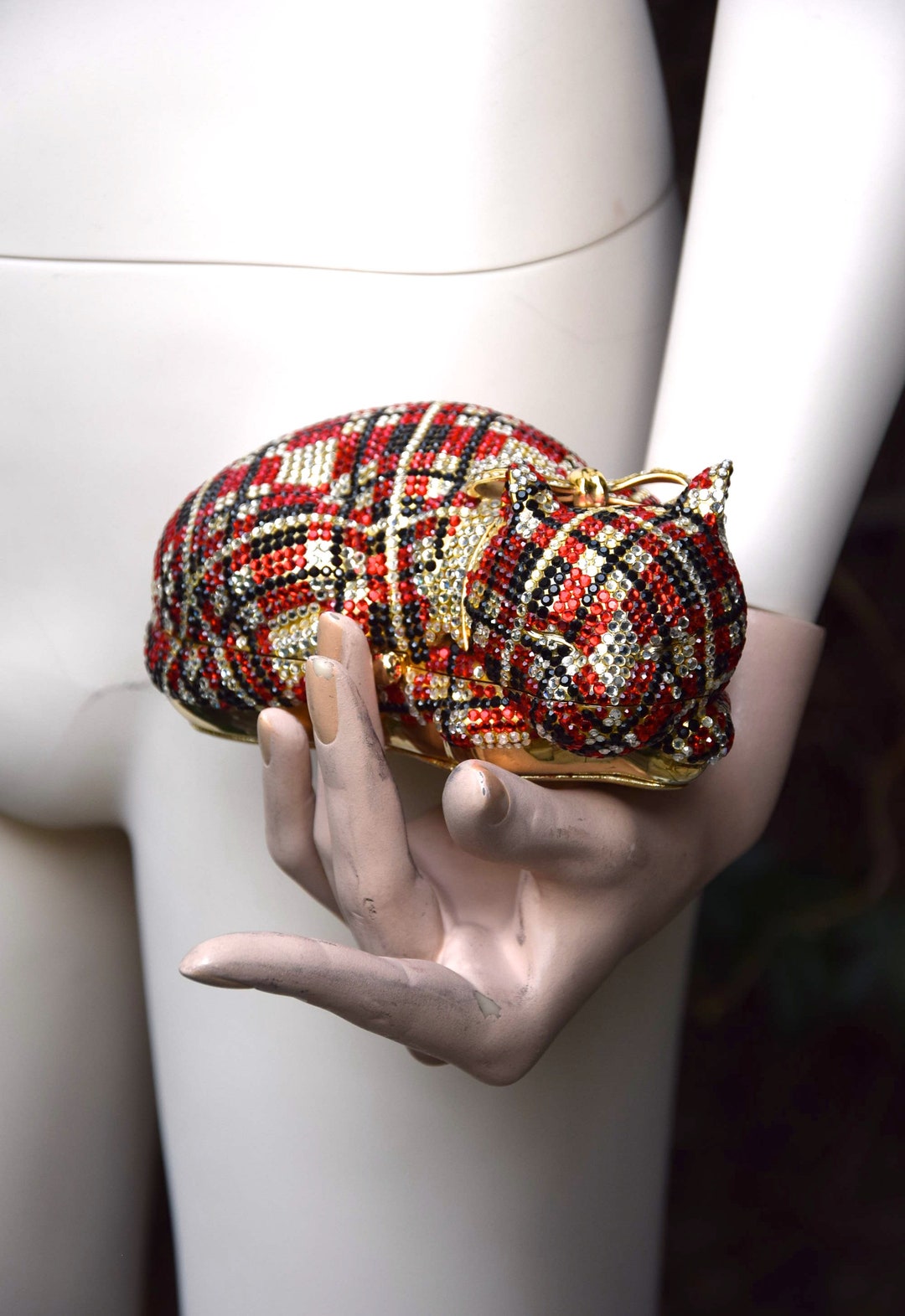 JUDITH LEIBER 1990 Sleeping Cat Minaudiere - Etsy