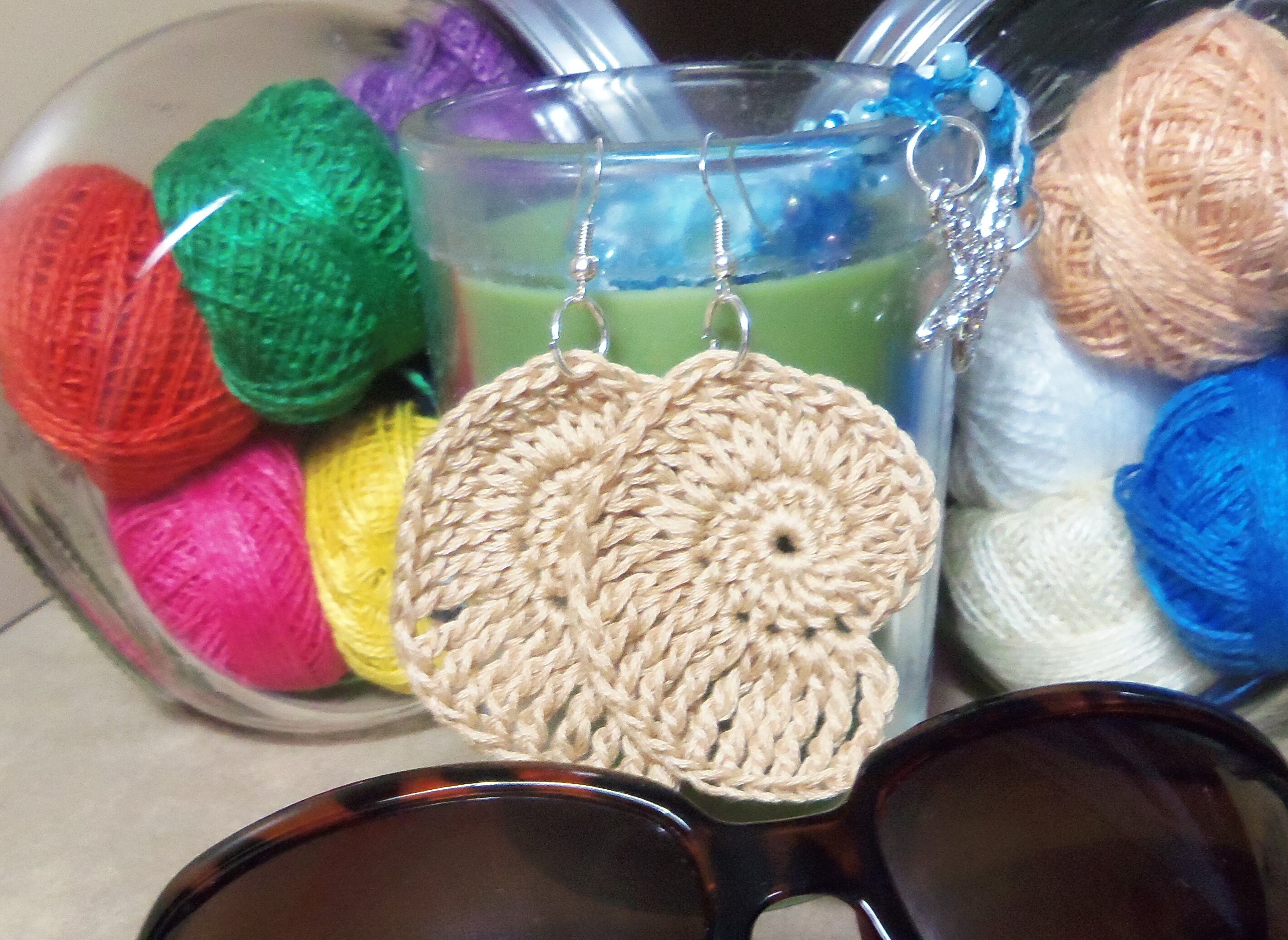 Seashell Earrings Crochet Shell Earring Spiral Earring - Etsy