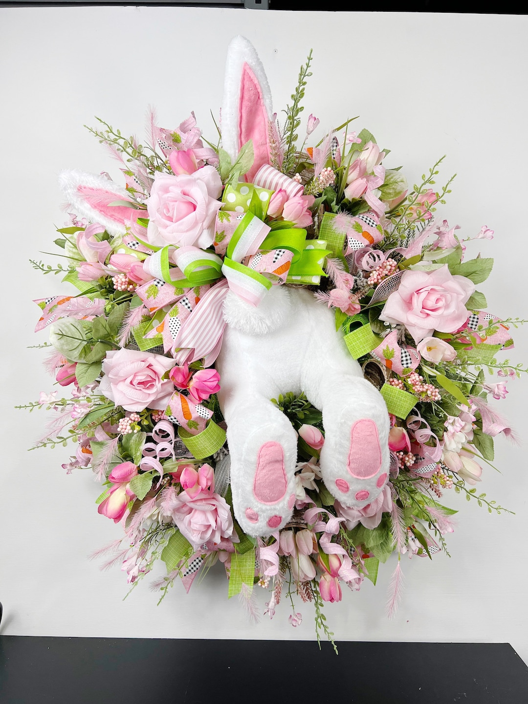 Easter Bunny Front Door Wreath, Easter Decor, Spring Wreath, Bunny ...