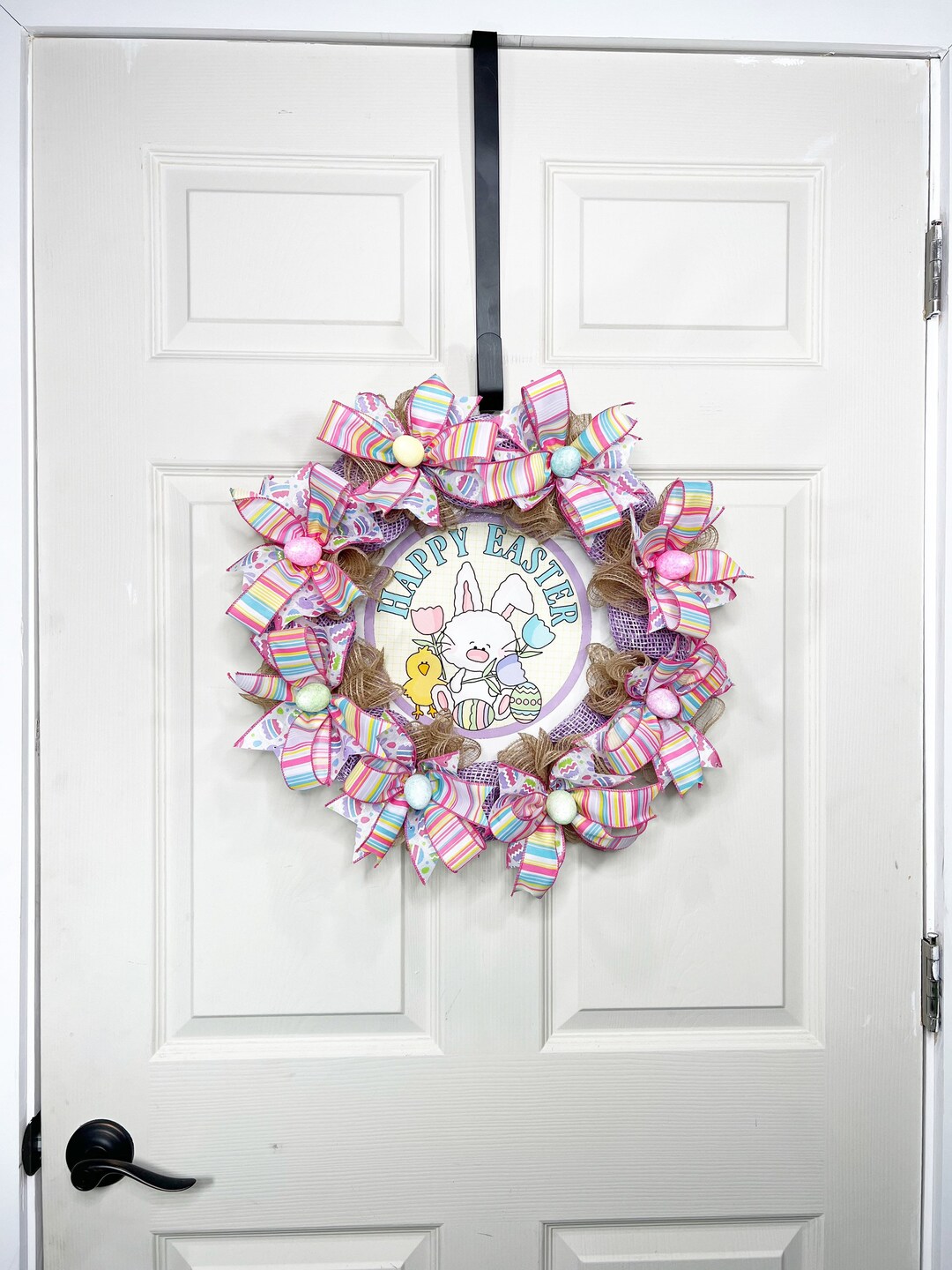 Easter Bunny Front Door Wreath, Easter Decor, Spring Wreath, Bunny ...
