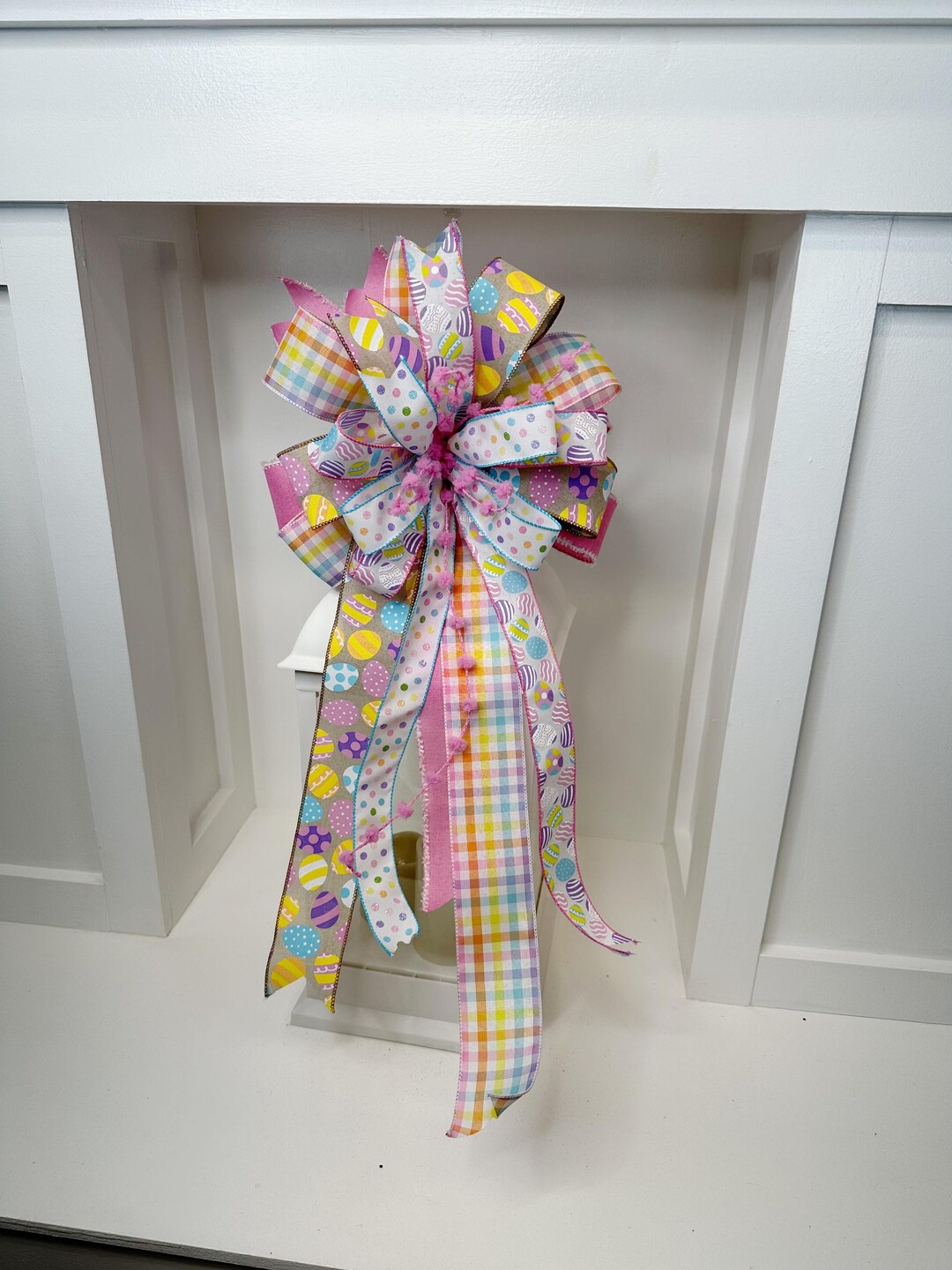 Pastel Easter Bow for Lantern or Door, Extra Long Spring Bow With ...