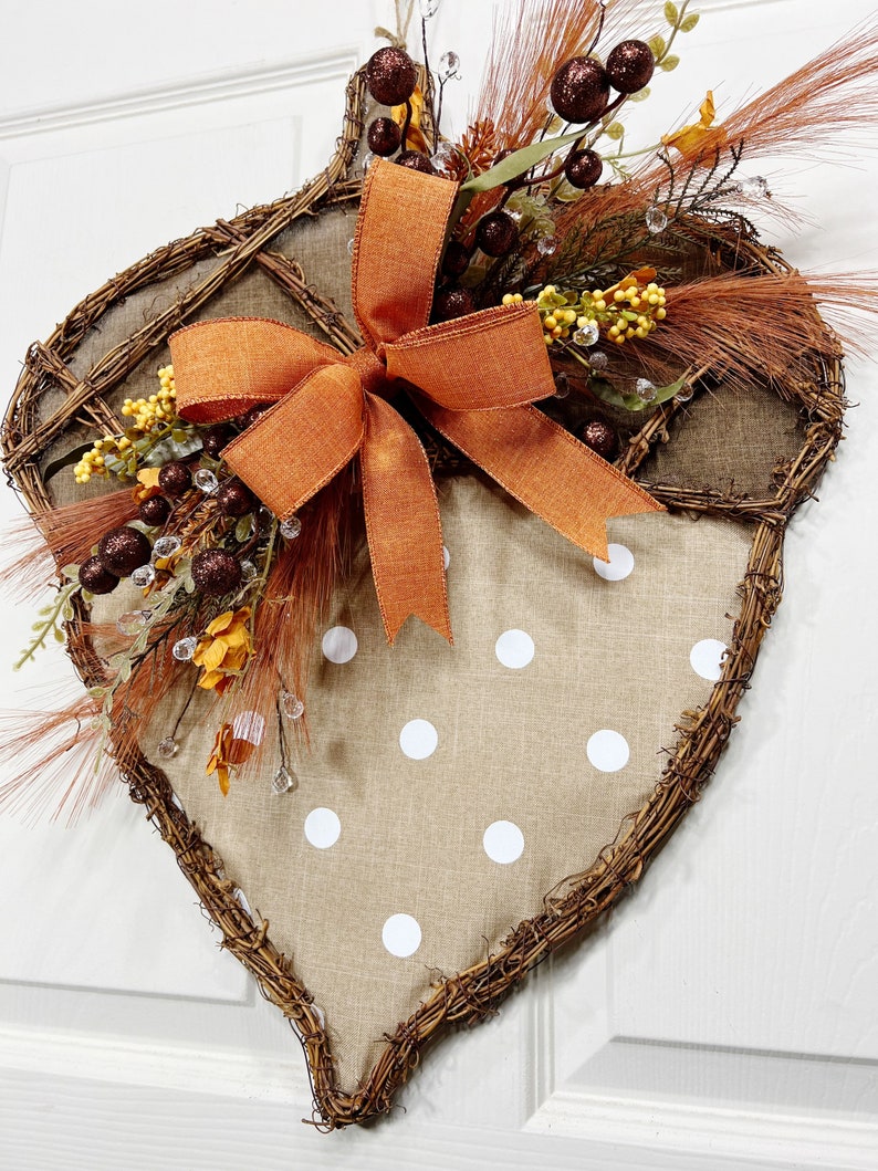 Fall Acorn Wreath for Front Door Thanksgiving Decor Natural - Etsy