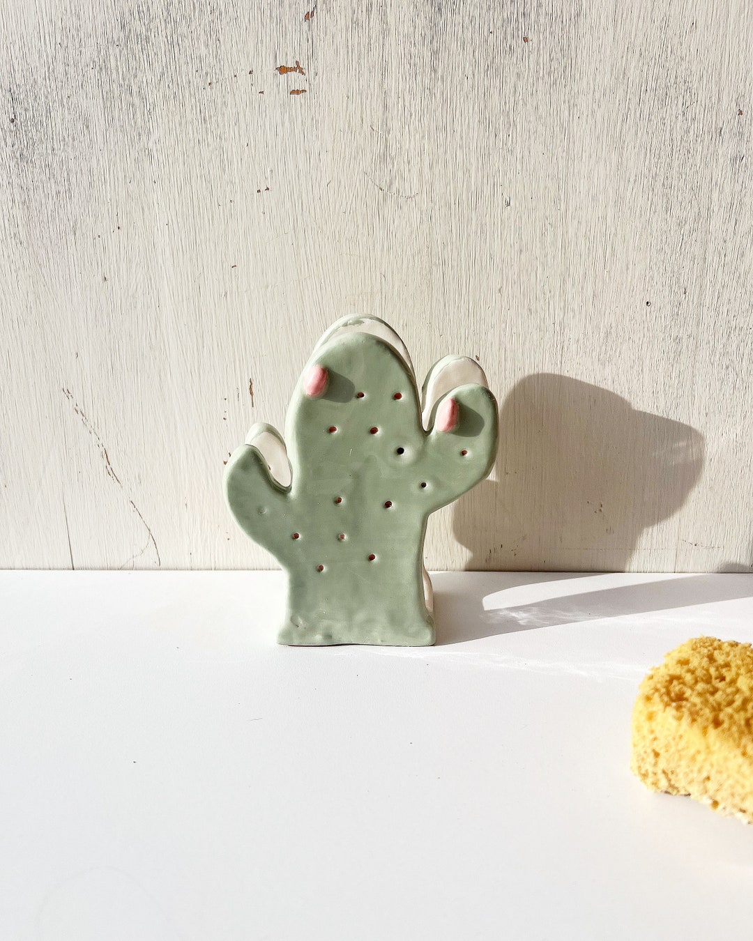 Handcrafted Ceramic Cactus Sponge Holder - Etsy
