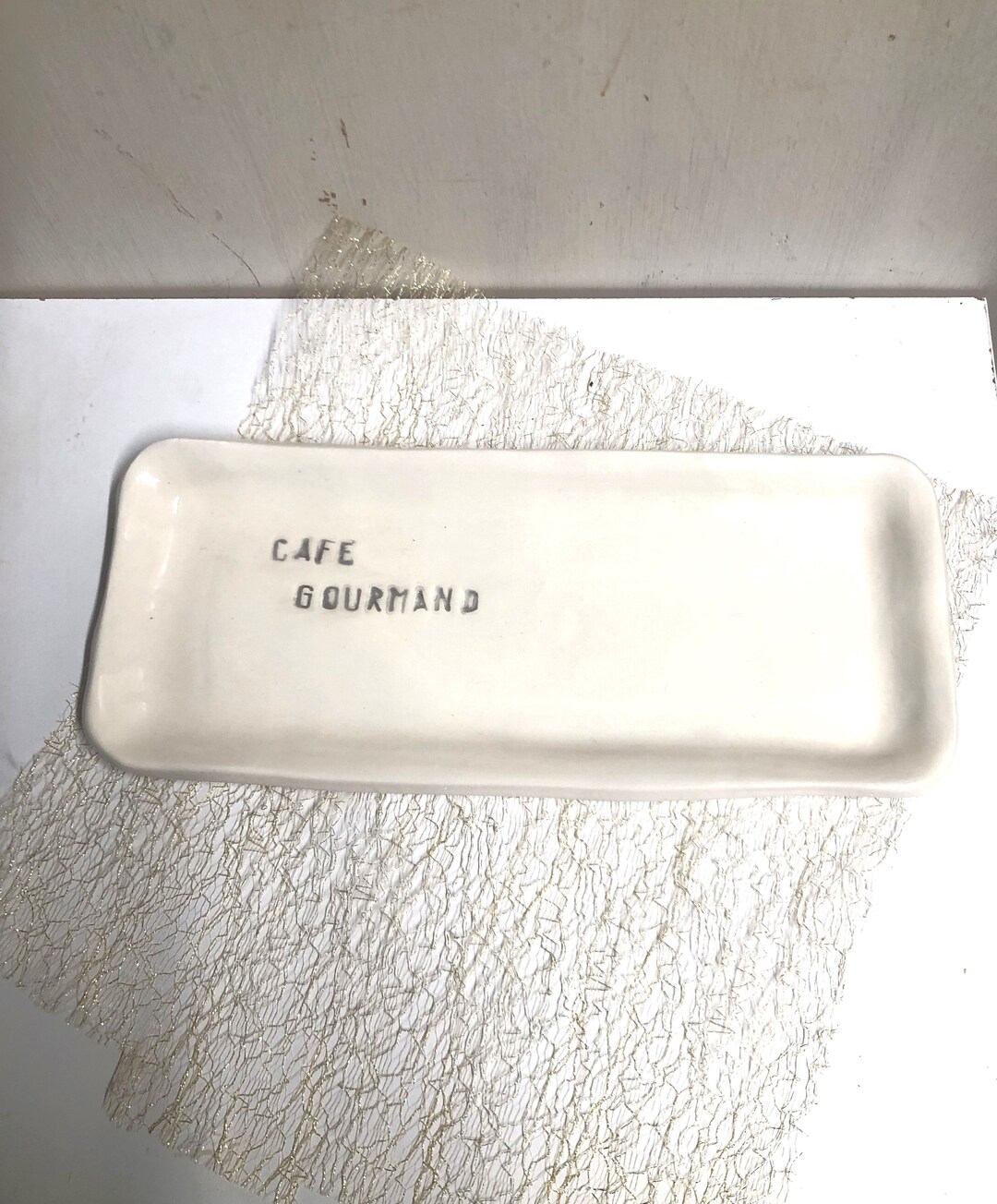 Handmade Rectangular Ceramic Breakfast Tray, Gourmet Coffee - Etsy