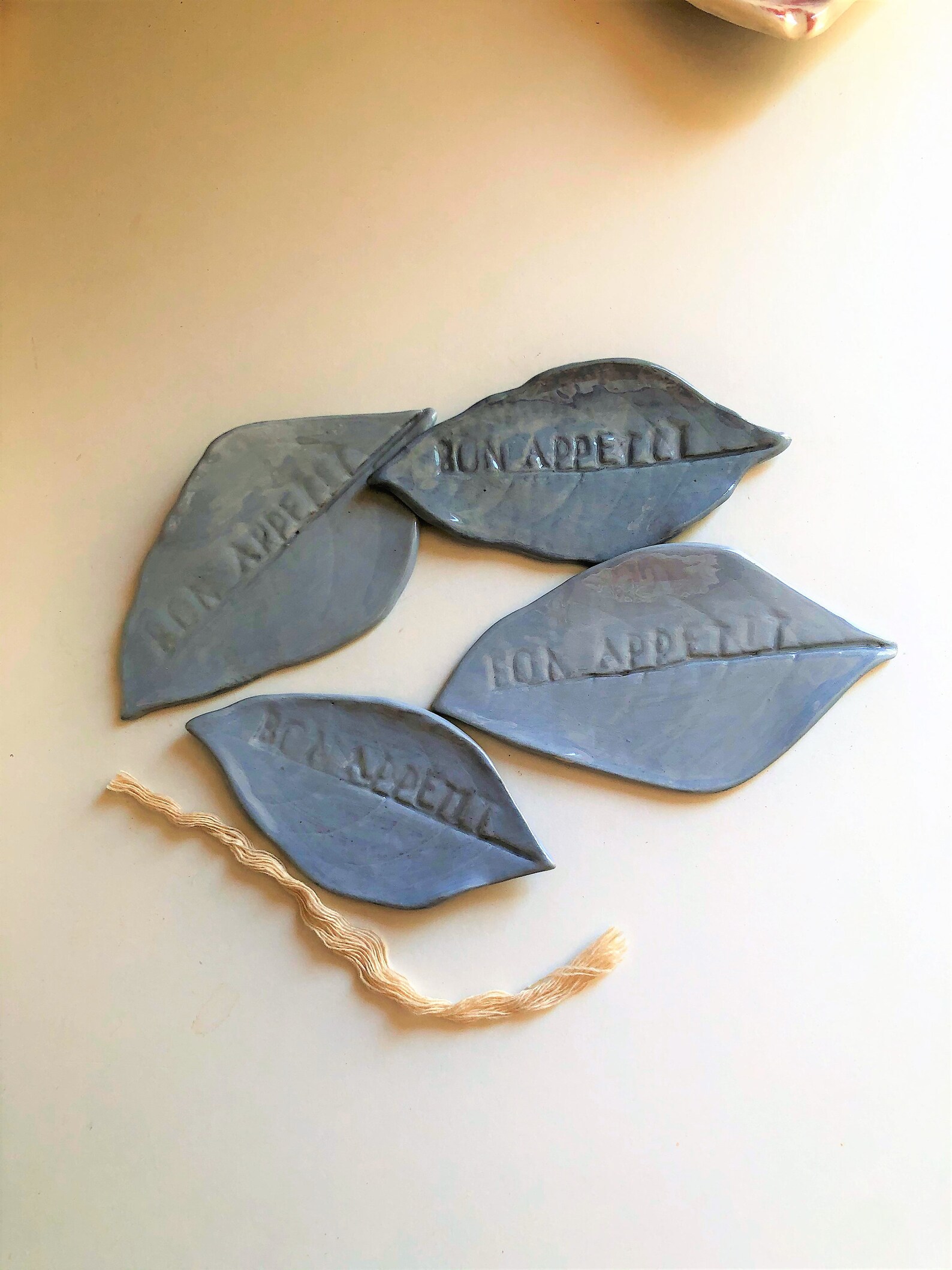 Set of 4 Handmade Ceramic Knife Rest Rest//ceramic Knife Rest//gray ...