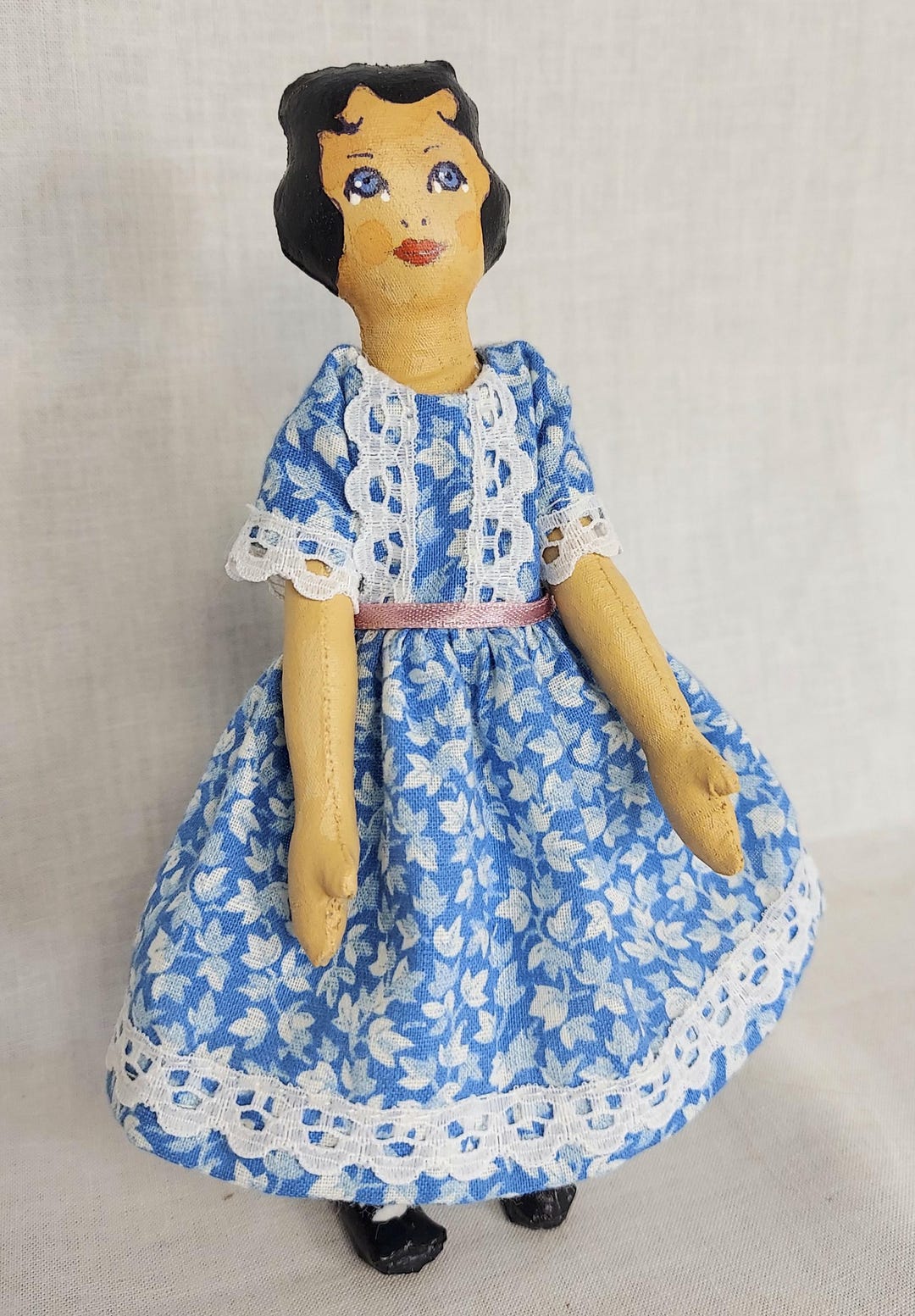 Hitty Doll - Artist's Hand-painted and Signed Stand-alone Fabric Hitty ...