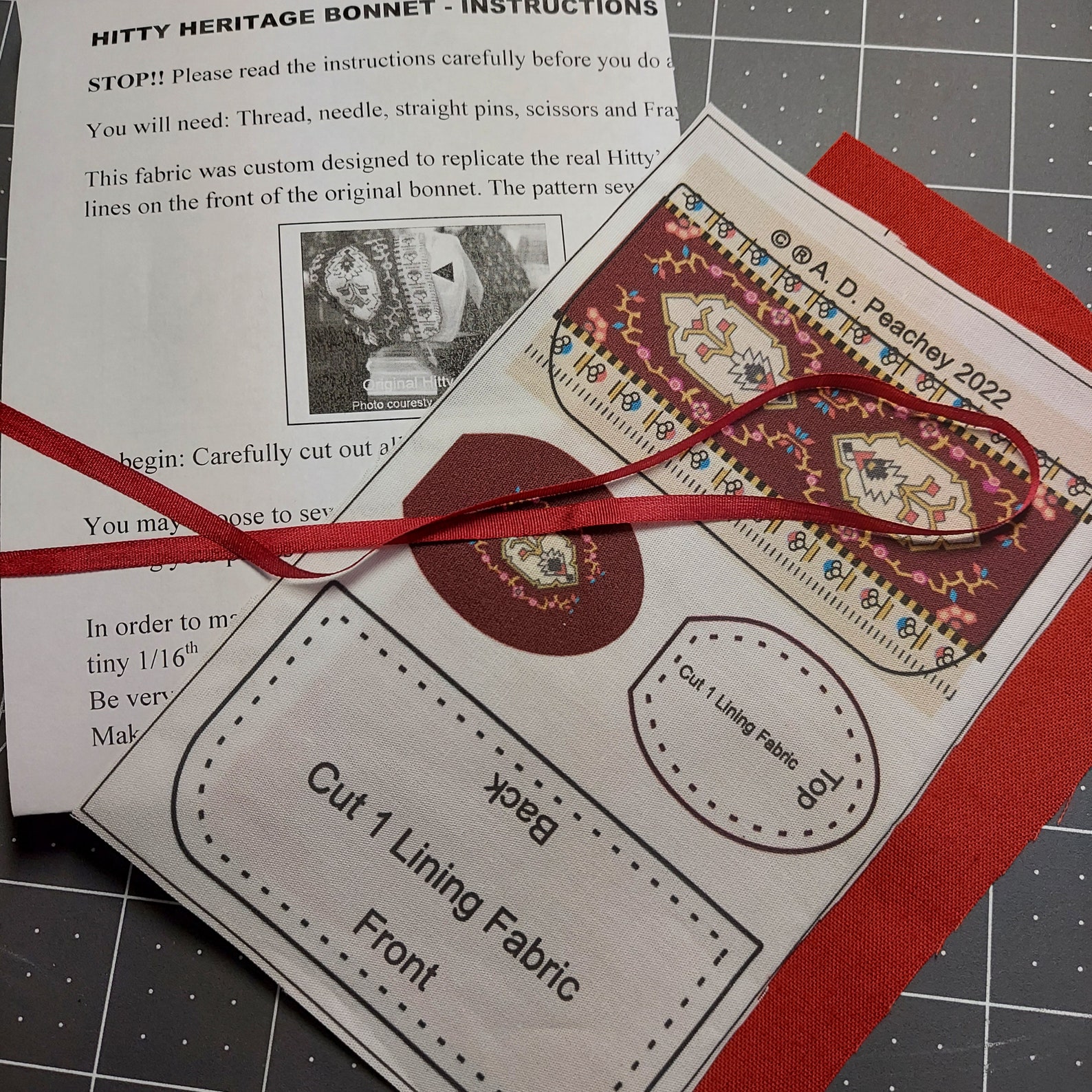 HITTY Historic Bonnet Kit - Etsy