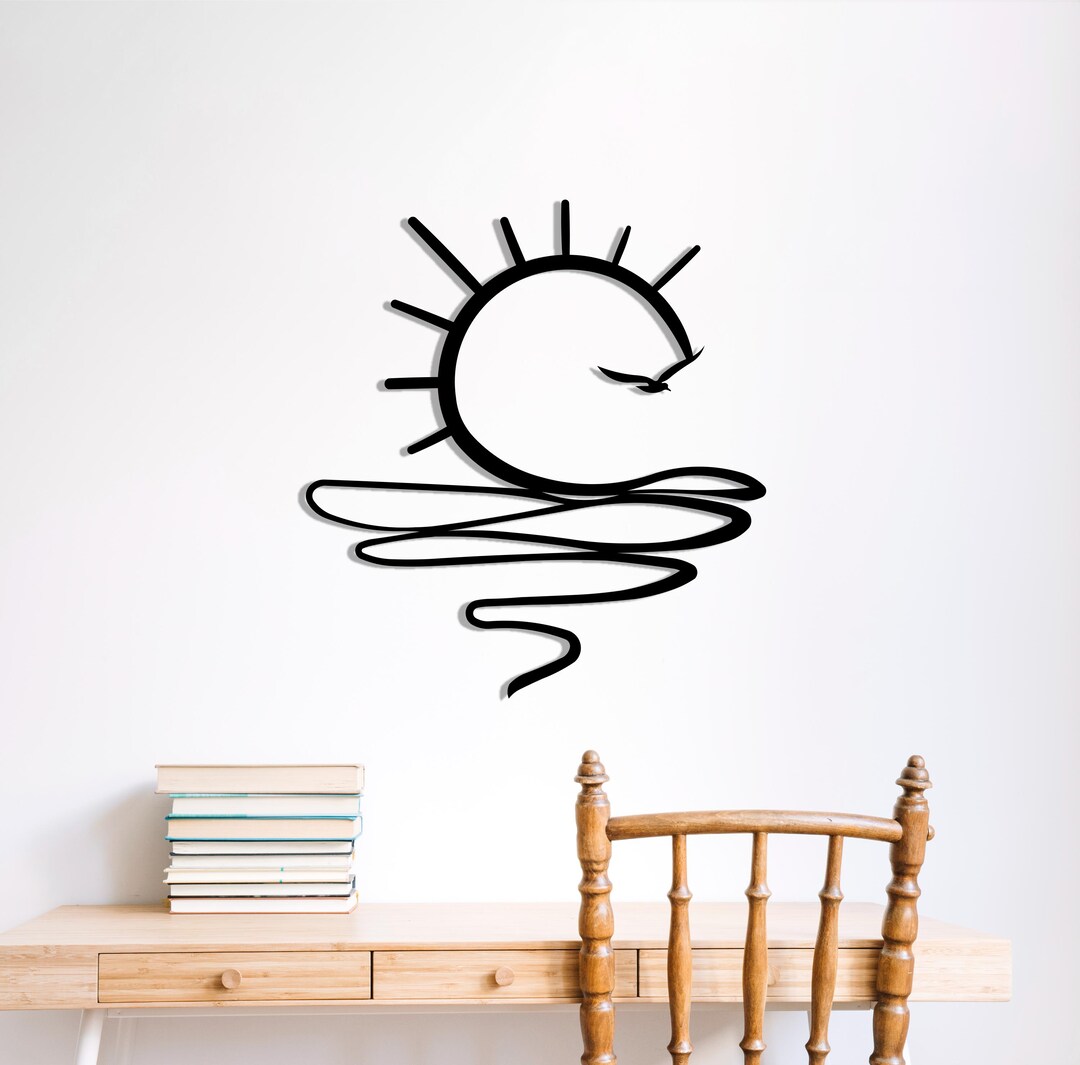 Abstract Metal Sunset Wall Art, Modern Home Decor (21x20 Inches) - Etsy