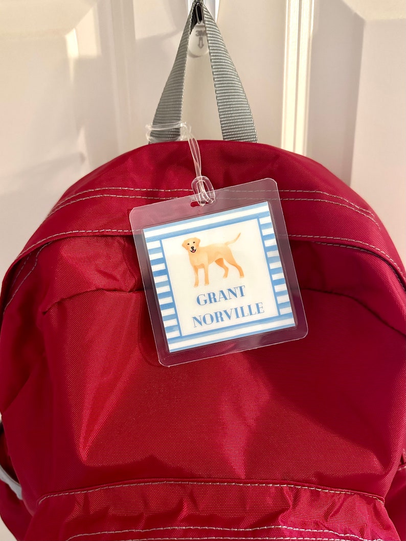 Laminated Train Bag Tag for School Backpack, Diaper Bag, Church Nursery ...