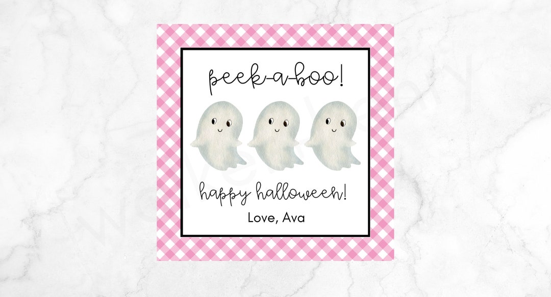 Printable Halloween Tag - Peek-a-boo! - Personalized Halloween Tag ...