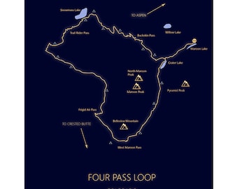 Four Pass Loop Map - Etsy
