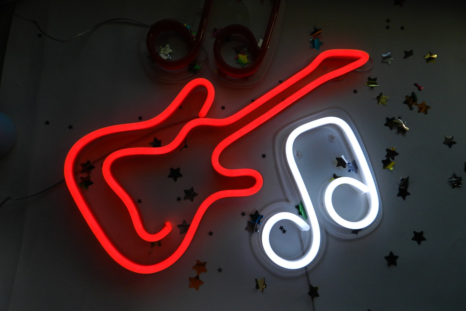 Musical note custom LED Neon Sign. Select your Color and Size. | Etsy