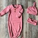 Gown Bundle (blush), Knotted Gown Bundle, Knot Gown Set, Personalized ...