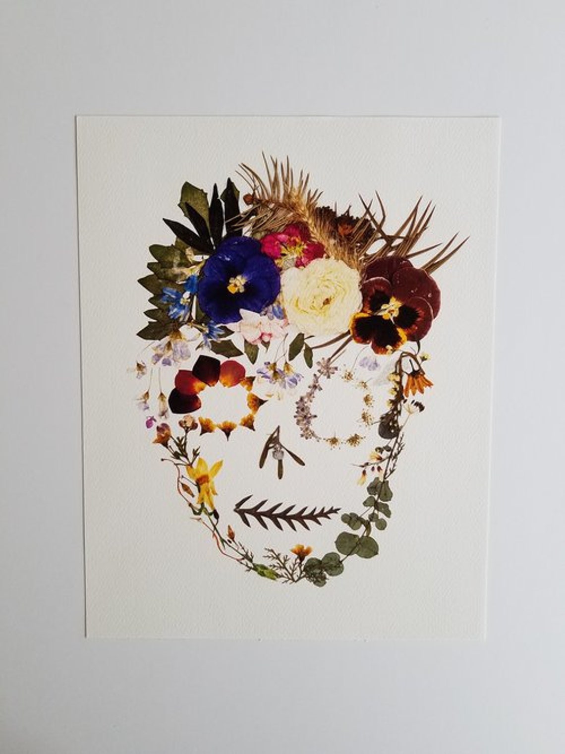 Floral Skull Print - Etsy